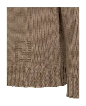 Fendi Knitted Jumper With Ff Mosaic Detail
