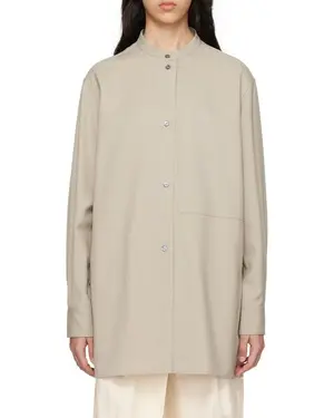 Studio Nicholson Kavali Long-sleeve Shirt - Nude