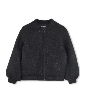 Karl Lagerfeld Textured Long-sleeve Bomber Jacket