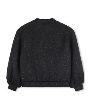 Karl Lagerfeld Textured Long-sleeve Bomber Jacket