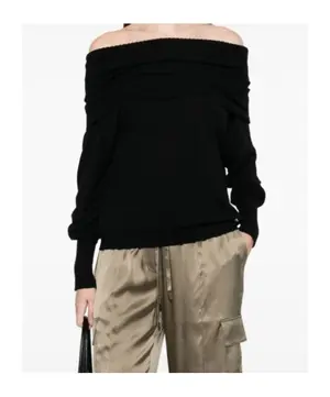 Pinko Off-the-shoulder Sweater With Ribbed Details