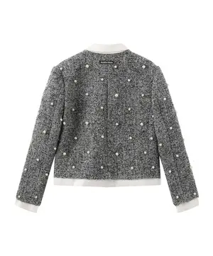 Marissa Chiara Embellished Pearl Button-front Jacket