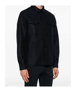Harris Wharf London Buttoned Wool Overshirt