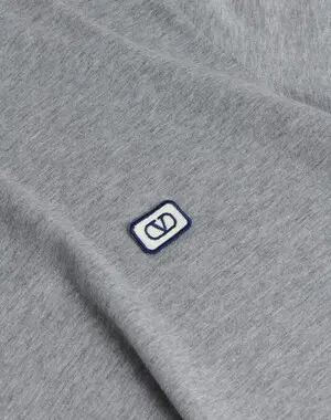 Valentino Garavani Logo Patch Crewneck T-shirt - Gray