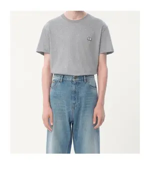Valentino Garavani Logo Patch Crewneck T-shirt - Gray