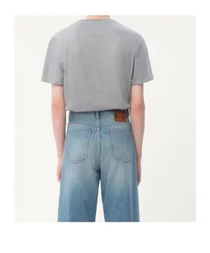 Valentino Garavani Logo Patch Crewneck T-shirt - Gray
