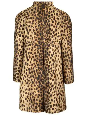 Valentino Garavani Jaguar Spots Leopard Printed Coat