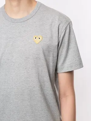 Play Comme Des Garcon Embroidered Logo T-shirt - White