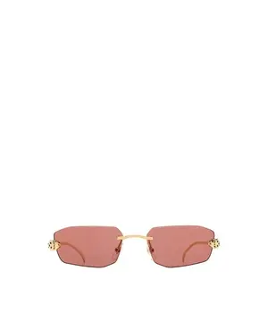 Cartier Geometric Frame Sunglasses - Pink