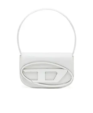 DIESEL® Diesel 1DR Logo Plaque Shoulder Bag White