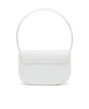 DIESEL® 1dr Logo Plaque Shoulder Bag - White