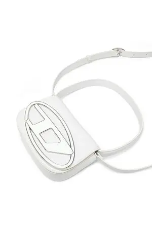 DIESEL® 1dr Logo Plaque Shoulder Bag - White