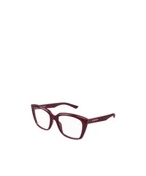 Balenciaga Square Frame Eyeglasses - Red