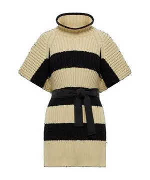 Moncler Striped Cape With Belt