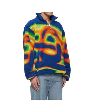 Casablanca All-over Print Half-zip Long Sleeve Casual Jacket