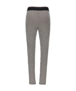 Rabanne Monogram Jacquard Logo Waistband Leggings - Gray