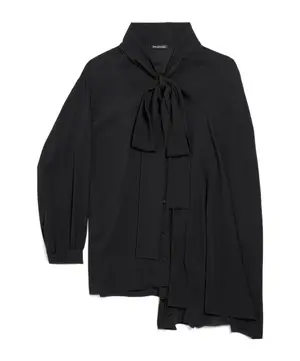 Balenciaga Sheer Detailed Blouse - Black