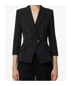 Elisabetta Franchi Double-breasted Gold-button Jacket
