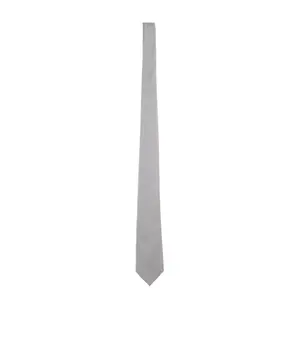 Giorgio Armani Logo Patch Neck Tie - Grey