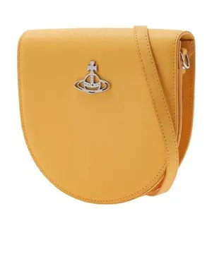 VIVIENNE WESTWOOD Flip Shoulder Bag With Logo Detail - Yellow