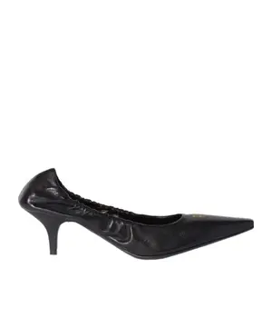 Miu Miu Nappa Leather Gathered Pumps - Black