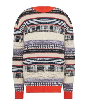 Dior Lewis Hamilton" Patterned Crew Neck Sweater