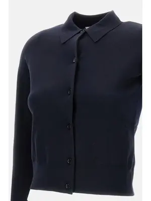 Max Mara Medeola Collared Button-up Cardigan - Black