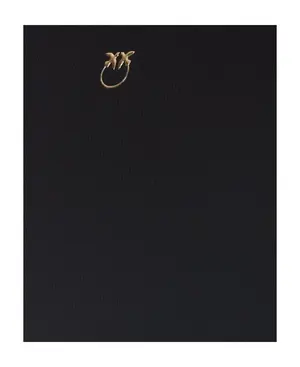 Pinko Ribbed Logo Plaque Tank Top - Black
