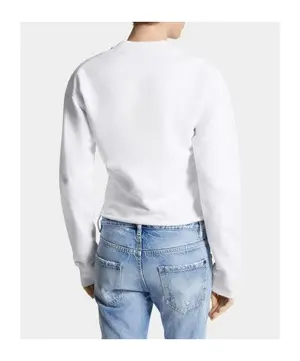 Dsquared2 Logo Cotton Fleece Sweatshirt - White