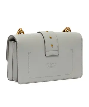 Pinko Love Birds Chain-linked Shoulder Bag - Gray