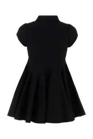 Loewe Viscose Blend Knit Pleated Mini Dress