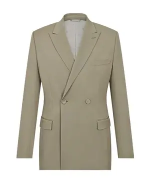 Dior Double-breasted Long-sleeved Blazer - Nude