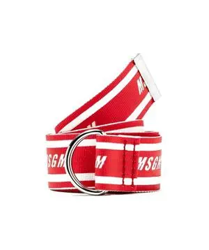 MSGM Logo Detailed Belt - Red