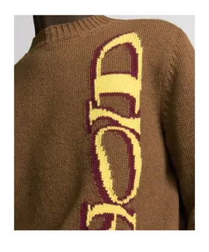 Dior X Lewis Hamilton Inlaid Weave Pattern Sweater - Brown