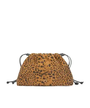 Pinko Leopard Printed Mini Clutch Bag