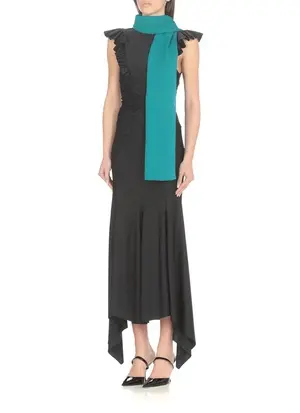 Alberta Ferretti Semi-sheer Scarf - Blue