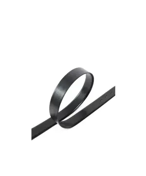 Pinko Logo Detailed Buckled Leather Belt - Black