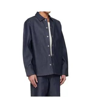 A.p.c. Long-sleeved Collared Denim Shirt
