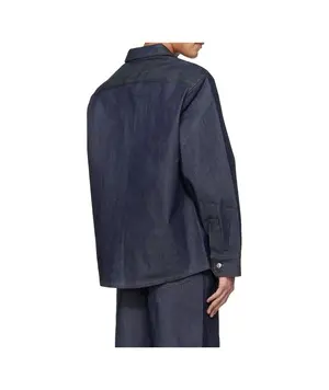 A.p.c. Long-sleeved Collared Denim Shirt