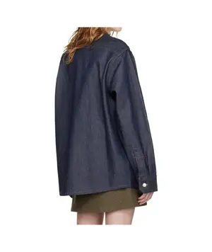 A.p.c. Long-sleeved Collared Denim Shirt