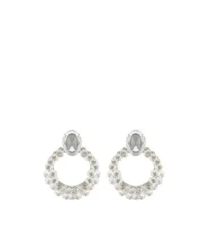 Givenchy Crystal Chandelier Clip Earrings - Silver