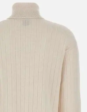 Eleventy Ribbed Knit Turtleneck Sweater With Long Sleeves