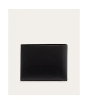 FERRAGAMO Logo Printed Bi-fold Wallet - Black