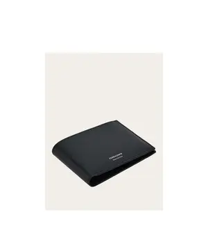 FERRAGAMO Logo Printed Bi-fold Wallet - Black