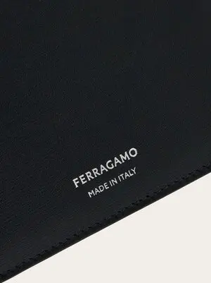 FERRAGAMO Logo Printed Bi-fold Wallet - Black