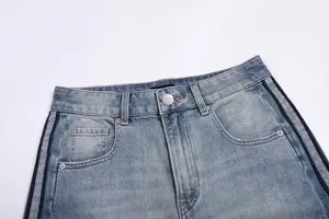 LIUREGALI Side Slit Jeans