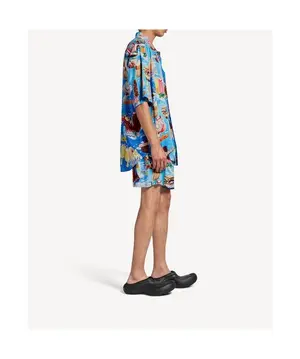 Balenciaga Sweet Treat Short-sleeve Minimal Shirt - Blue
