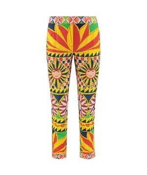 Dolce & Gabbana All-over Print Cropped Trousers