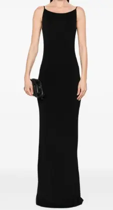 AYA MUSE Ribbed Boatneck Maxi Dress
