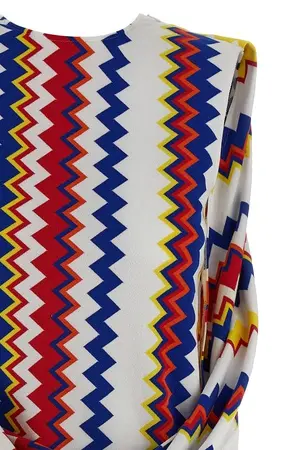 Missoni Zig-zag Sleeveless Mini Dress With Draping